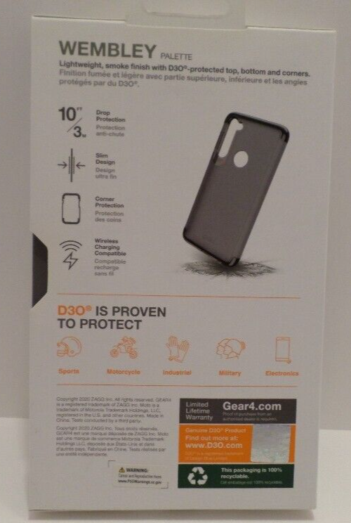 Gear4 D30 Wembley Gel Case for Moto G Stylus/G8 Stylus - Smoke | eBay