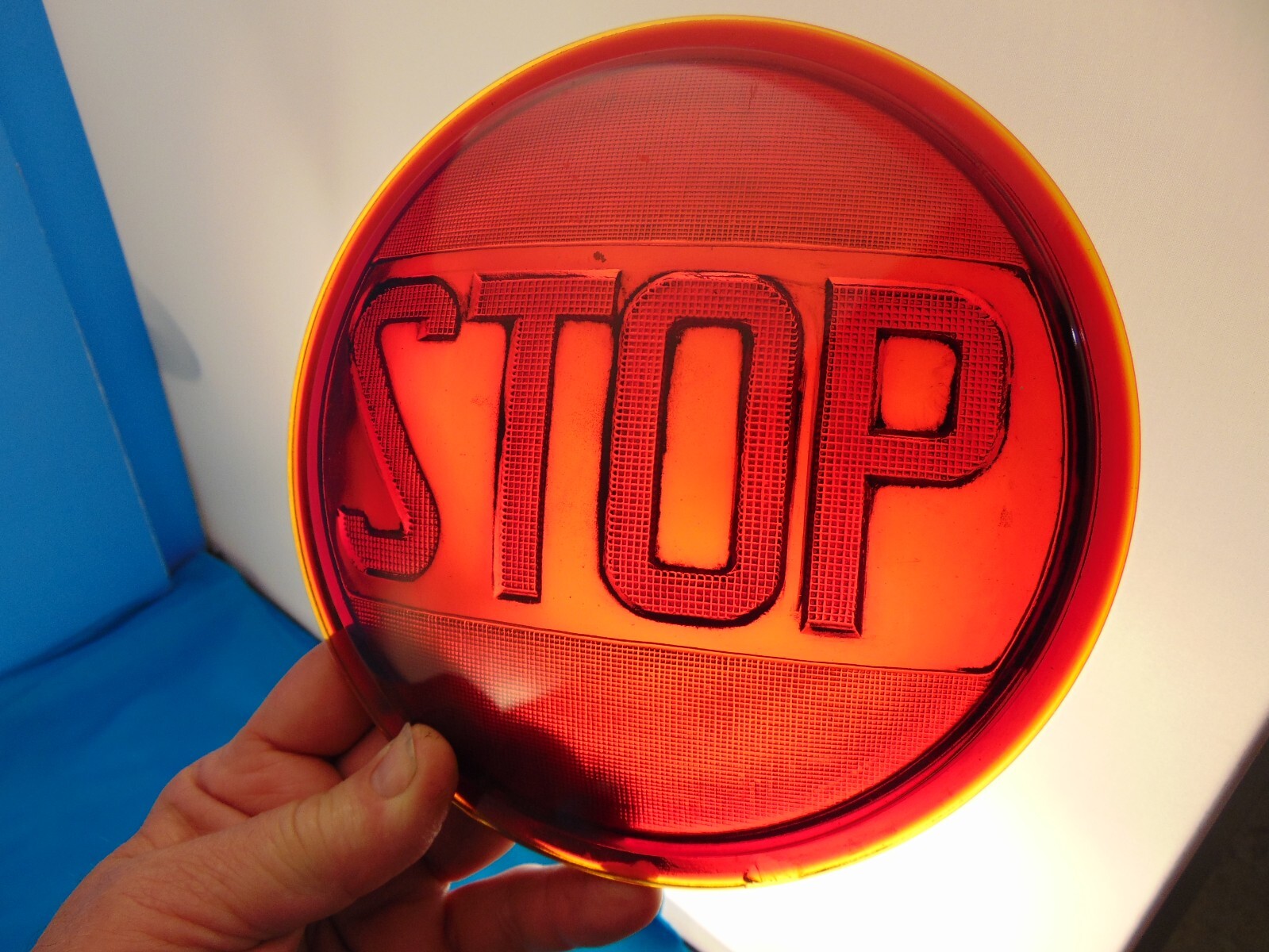 Big Red Stop Lamp Glass Lens Good Condition Truck Bus Fire Truck ...