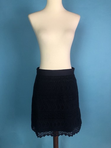 Ann Taylor LOFT Navy Blue Lace Mini Skirt Size 4 | eBay UK