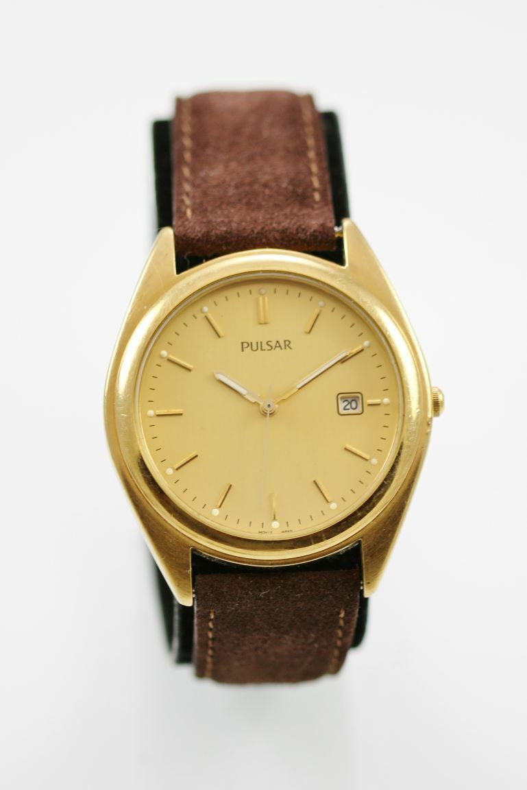 Pulsar Men Watch Stainless Gold Water Resist Battery … - Gem