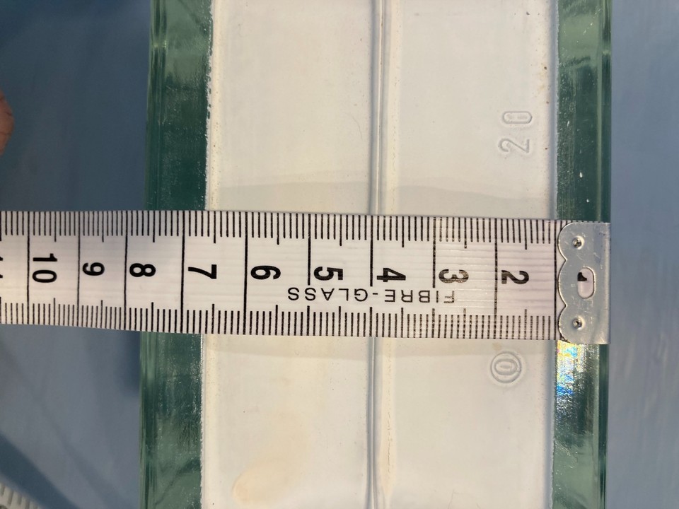 Glass Brick Block 115mm x 115mm x 80mm Architectural Wall Squares ...