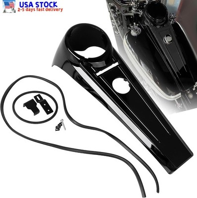 Fuel Gas Tank Dash Panel Cover Trim Gloss Black For Harley Softail Fat ...