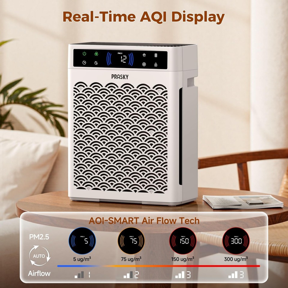 Air Purifiers for Home Large Room up to 3000sq.ft, HEPA Air Purifier ...