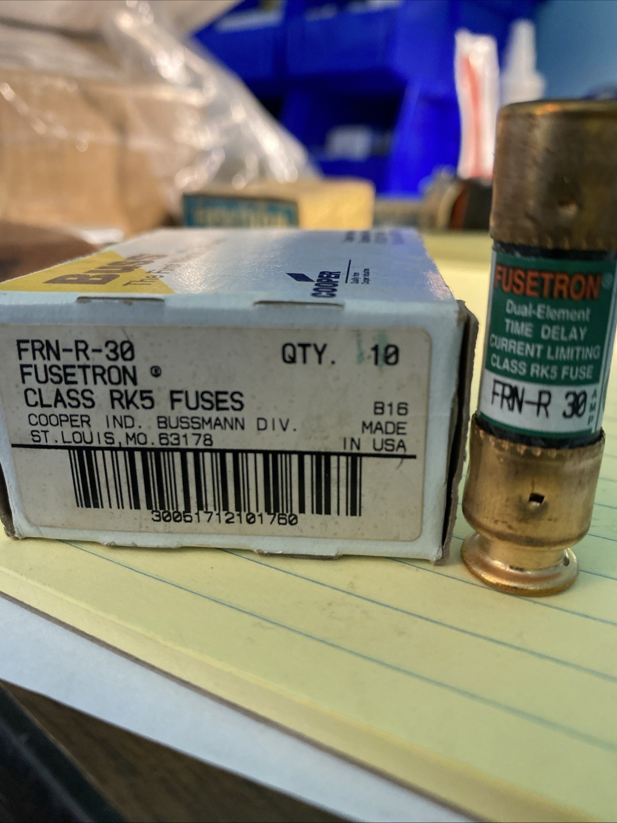 BUSSMANN FUSETRON FRN-R-30 (BOX OF 10) 30A/250V NOS #A02 | eBay