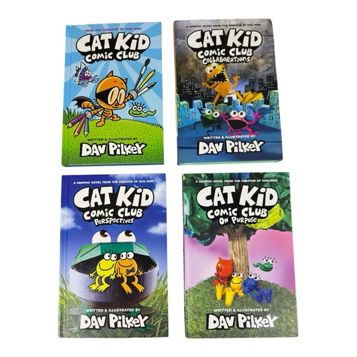 Cat Kid Comic Club by Dav Pilkey Lot Of 4 Books Hardcover Graphic ...