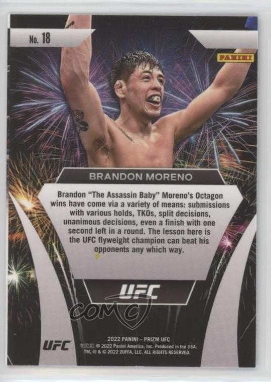 2022 Panini Prizm UFC Fireworks Brandon Moreno #18 0o6v | eBay