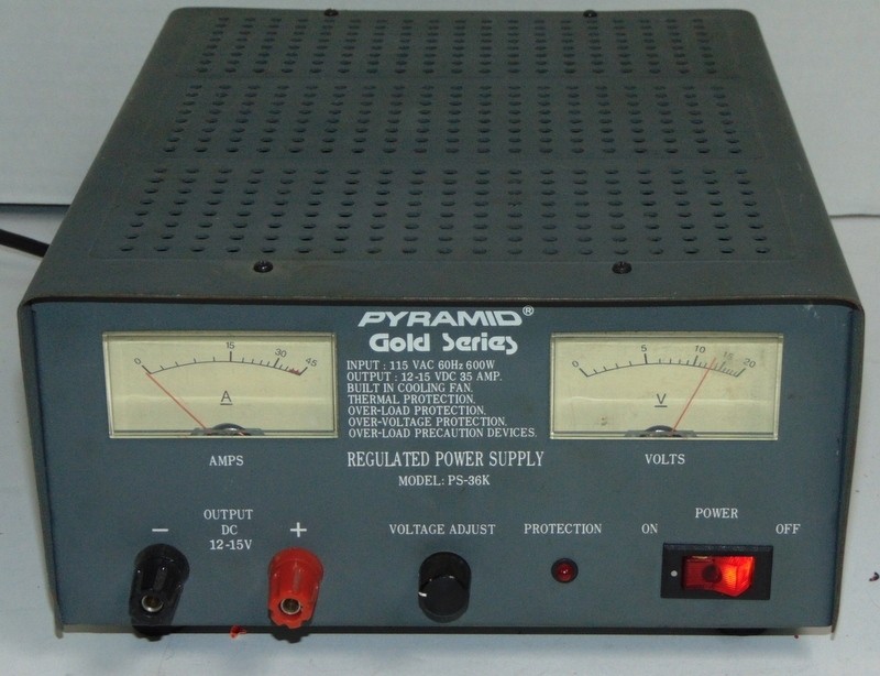 Pyramid PS-36K Dual Meter Power Supply 12-15VDC 35 Amp CB Ham Radio | eBay