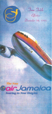 Air Jamaica system timetable 12/10/95 [4081] Buy 4+ save 25% | eBay