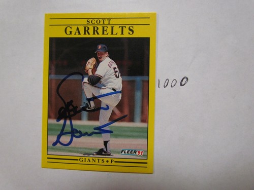 1991 Fleer Scott Garrelts Autographed Baseball Card | eBay