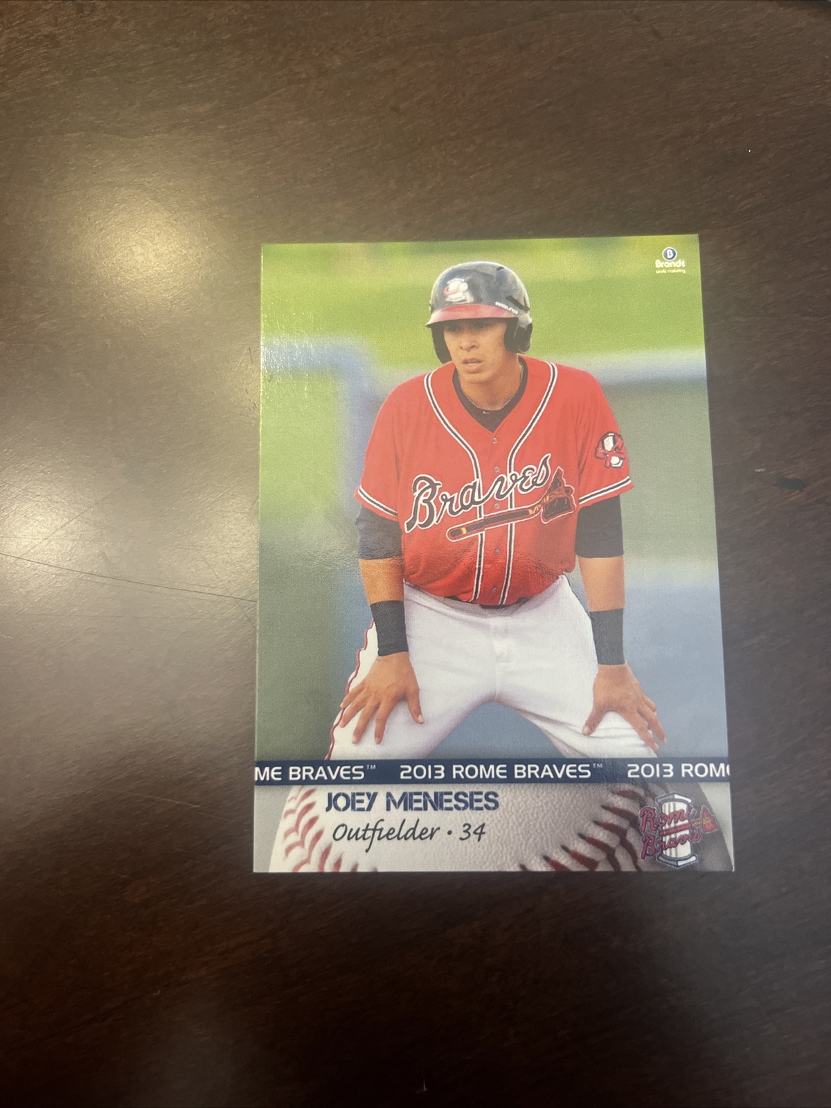 2013 Joey Meneses Minor League Rookie Card RC Rome Braves Nationals | eBay