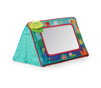 Bright Starts Sit and See Safari Floor Mirror Tummy Time Activity Toy ...