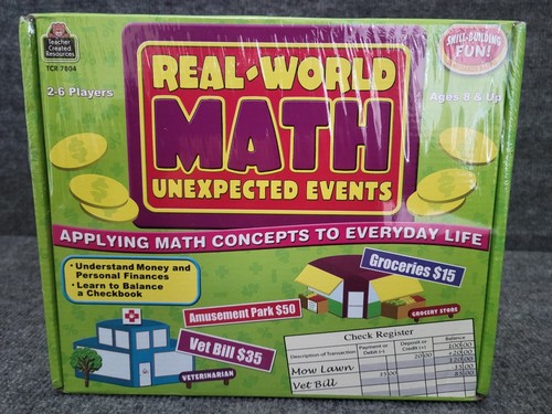 Teacher Created Resources REAL WORLD MATH UNEXPECTED EVENTS Game | eBay
