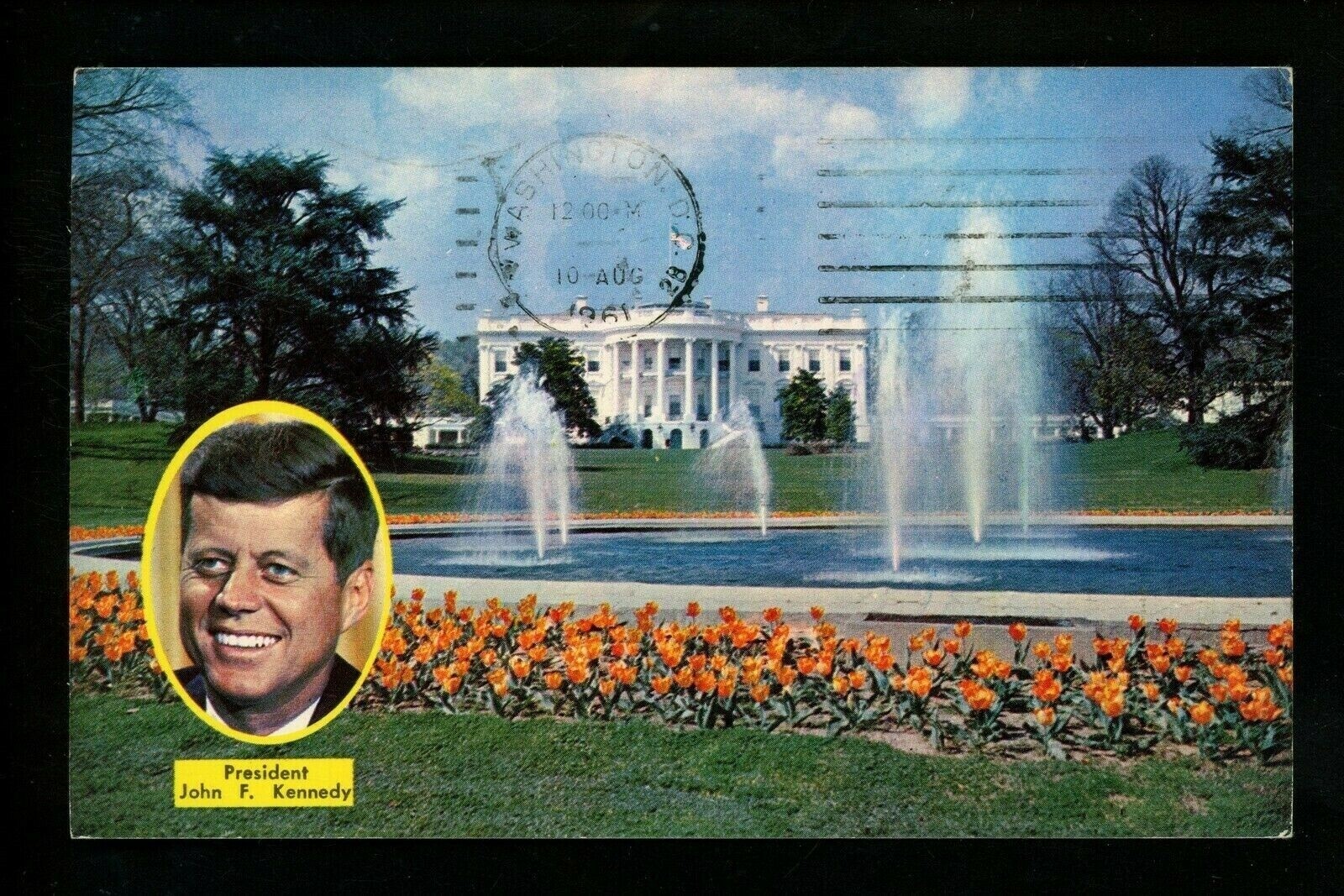 Political President postcard JFK John F Kennedy White House Washington ...