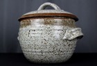 Speckled stoneware studio pottery steamer pot casserole, Yunnan style ...