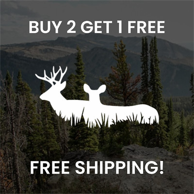 Car window decal truck outdoor sticker hunting deer buck scenic hunter ...