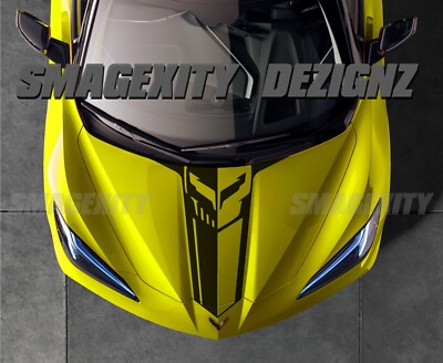 JAKE SKULL Hood CAST VINYL Stripes FOR CORVETTE C8 STINGRAY GRAPHICS ...