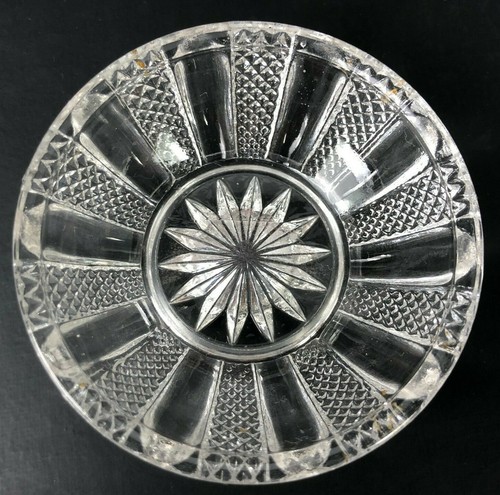 EAPG Salt Cellar Open Dip Dish Antique Vintage Diamond Point Panel ...