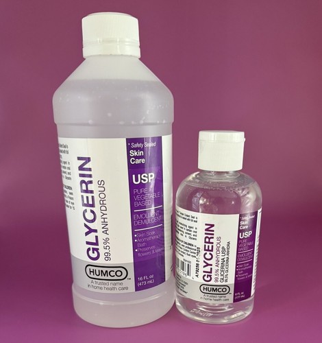 GLYCERIN 99.5% USP Skin Lips Emollient Demulcent Glycerine HUMCO 16 FL ...
