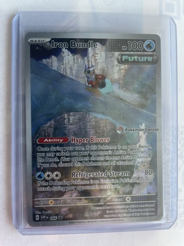 🧨 Iron Bundl 066 SVP Promo Pokemon Center Stamp Paradox Rift ETB Holo ...