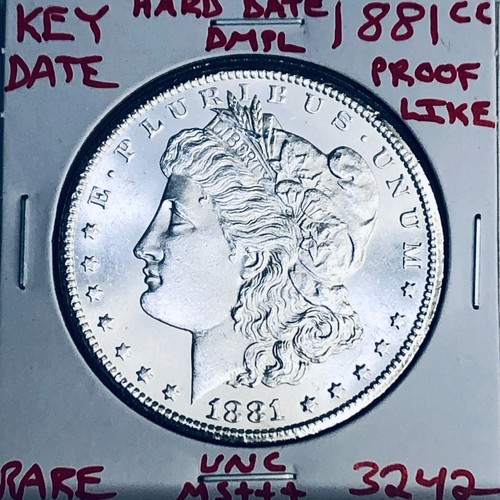 1881 CC BU GEM MORGAN SILVER DOLLAR UNC MS+++ DMPL U.S. MINT RARE KEY ...