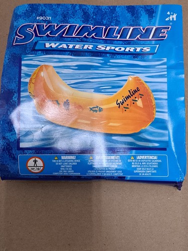 Swimline Inflatable 48" Kiddie Canoe Pool Float , Orange Boat Raft ...