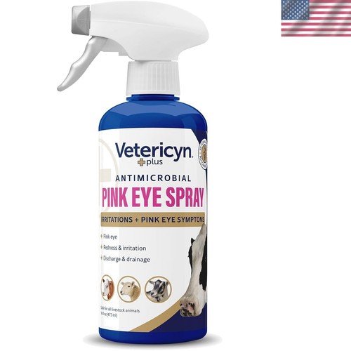Plus Livestock Pink Eye Spray | Conjunctivitis Relief for Animals, Safe ...