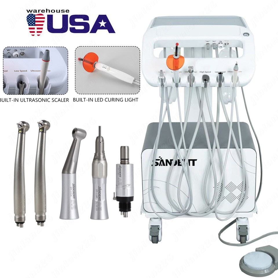 Portable Dental Mobile Delivery Unit System Air Compressor /Handpiece ...