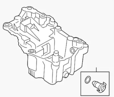18 thru 23 F-150 OEM Ford Plastic Oil Pan Assembly with Gasket 2.7L ...