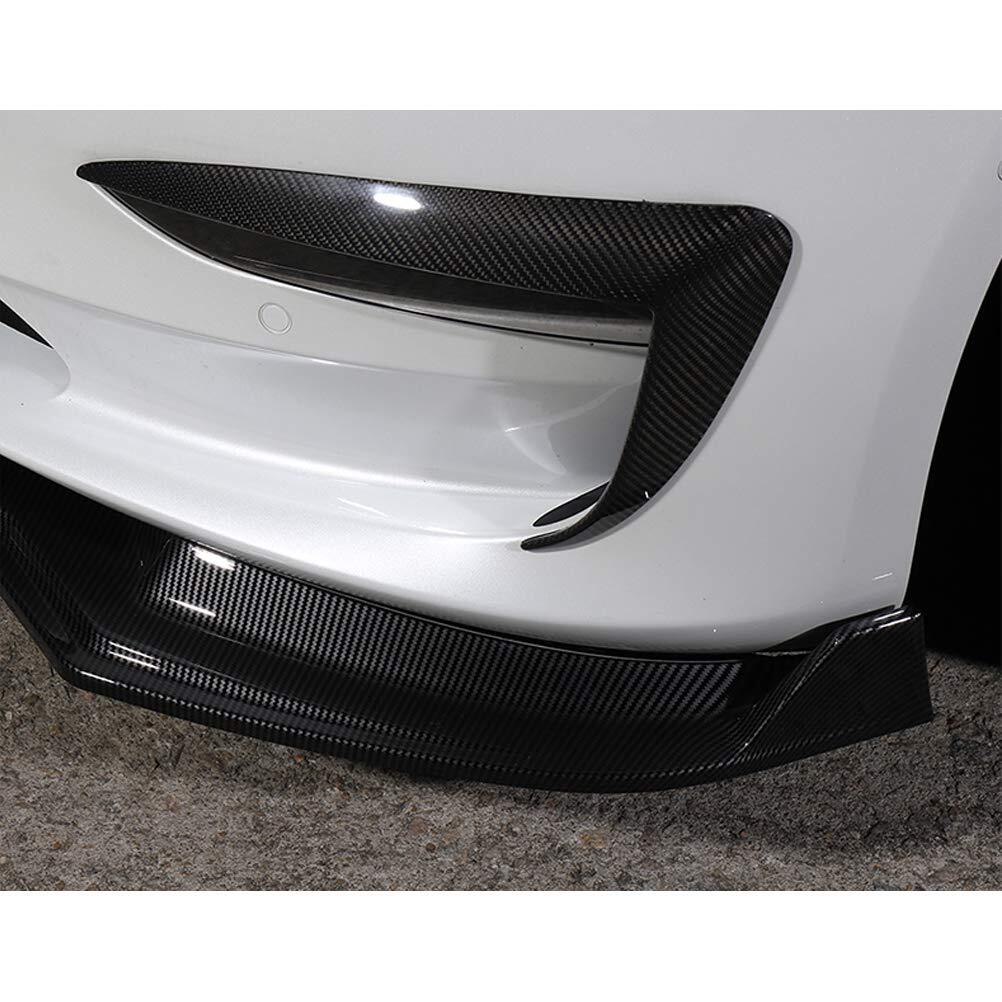 NINTE Front Lip for 2016-2022 Tesla Model 3 ABS Painted Carbon Fiber ...