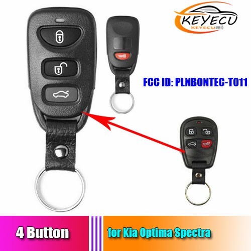 4 Button Remote Key Fob for Kia Optima Spectra 2003-2005 - FCC:PLN ...