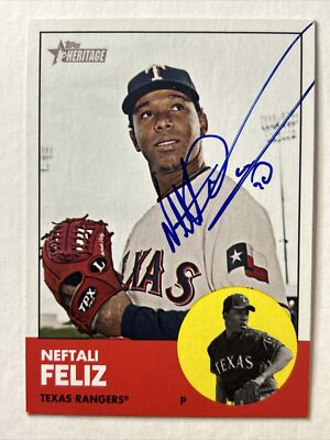 Neftali Feliz Autographed 2012 Topps Heritage #423 In Person P073 | eBay