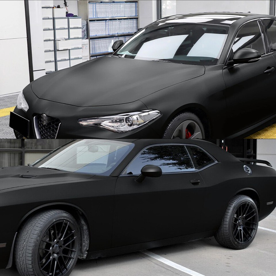 Matte Flat Black Vinyl Film Wrap Sticker Decal Bubble Free Air Release ...