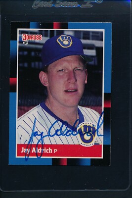 Jay Aldrich Brewers 1988 Donruss #460 Firmado Auto * 24475 | eBay