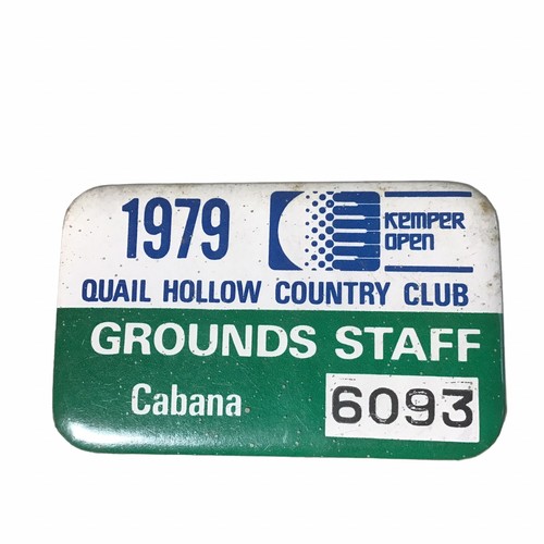 Kemper Open Pin Badge 1979 Quail Hollow Charlotte NC | eBay