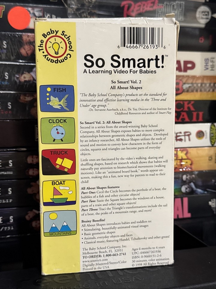 So Smart!-Shapes (VHS,1999) Volume 2 - Rare 646667261936| eBay