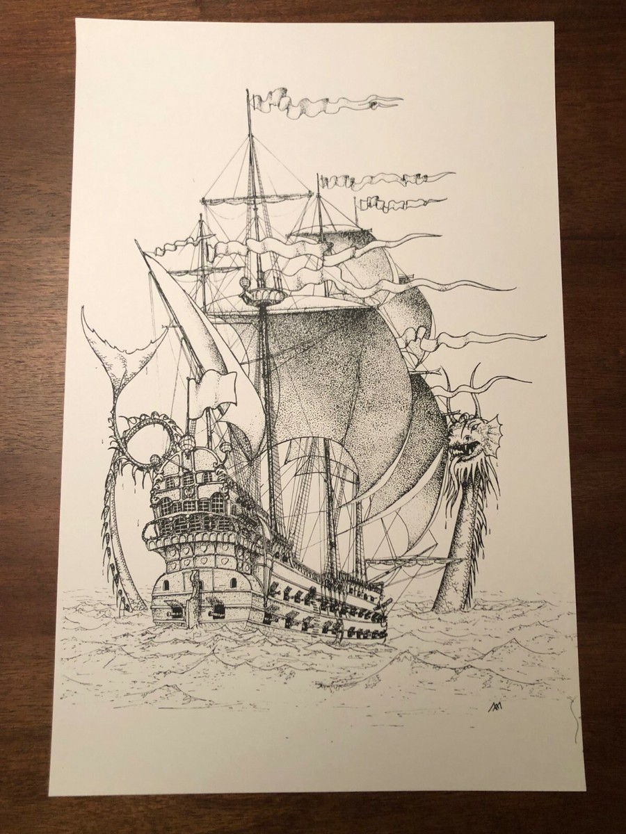 Schooner Drawing