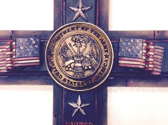 Army Cross 12x7inch Military United States Wall Hanging Patriotic for ...