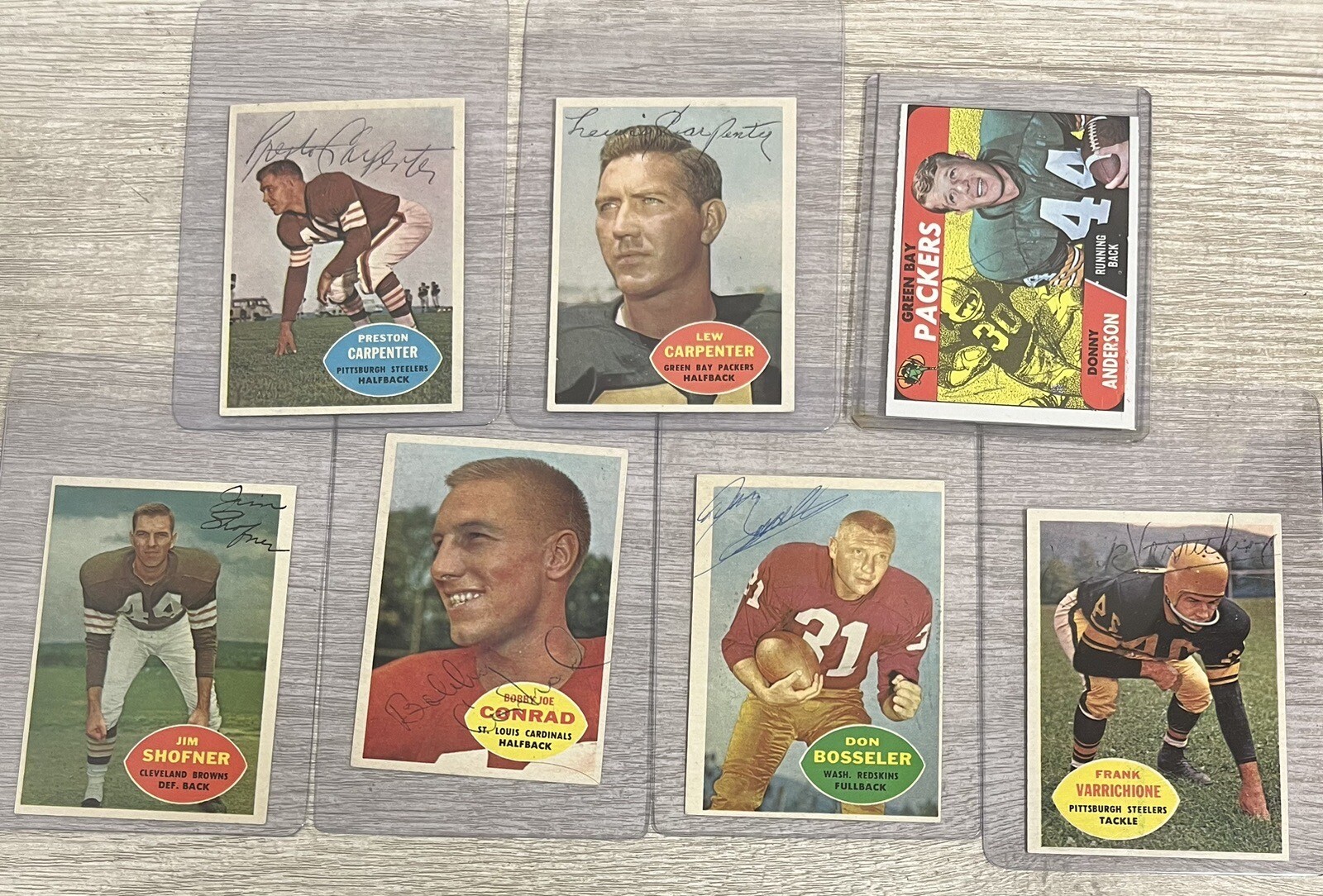 Vintage Signed Auto Football Card Lot Of 7 - 1960 & 1968 Topps V6 | eBay