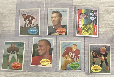 Vintage Signed Auto Football Card Lot Of 7 - 1960 & 1968 Topps V6 | eBay