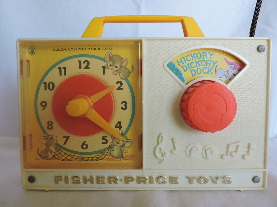 Hickory Dickory Dock Vintage Fisher Price Clock Radio #107 | eBay