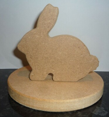 RABBIT SHAPE ON STAND IN MDF (115mm x 138mm x 18mm thick)/EASTER | eBay UK