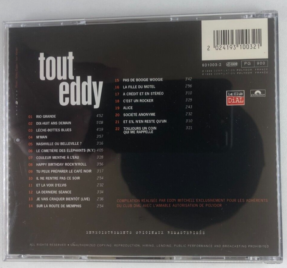 Eddy Mitchell Tout Eddy CD | eBay