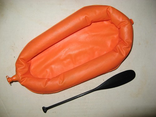 1964 GI Joe Vintage Hasbro 12” Adventure Team Orange Life Raft & Black ...