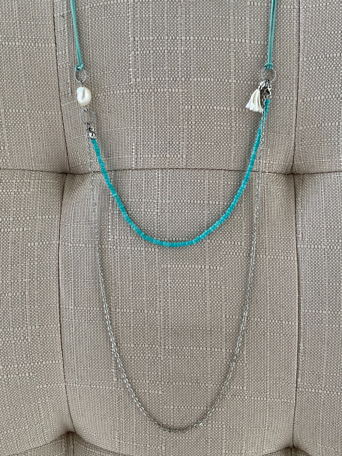 Women Necklace Long chain Silver Tone Fashion Jewelry | eBay