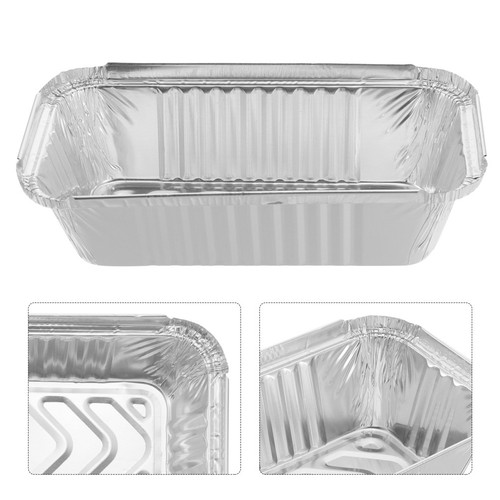 25 Pcs Take Out Food Containers Bbq Drip Tray Aluminum Foil Trays ...