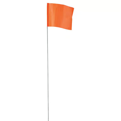 Bright Orange Flagging Stakes 100-PACK Marking Contractor Indicator ...