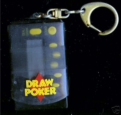 WACO Electronic LCD handheld DRAW POKER keychain GAME CASINO CARD GAME ...