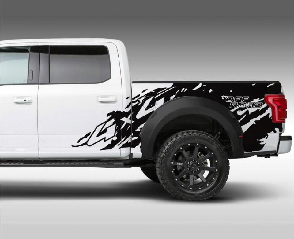 Graphic Mud Splash Car Sticker For Ford Raptor F-150 Trunk 4x4 Off Road ...