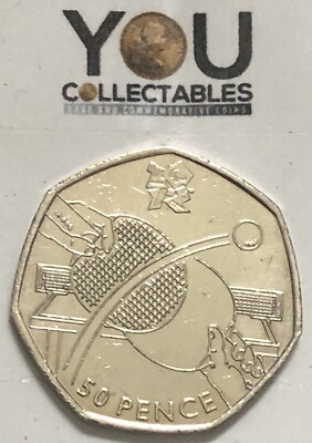 Olympic 50p Table Tennis Fifty Pence coin 2011 - FREE DELIVERY | eBay UK