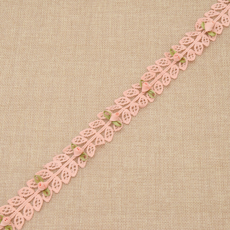 Flower Lace Pearl Trim Sewing Applique Fabric Embroidery Wedding Bridal ...